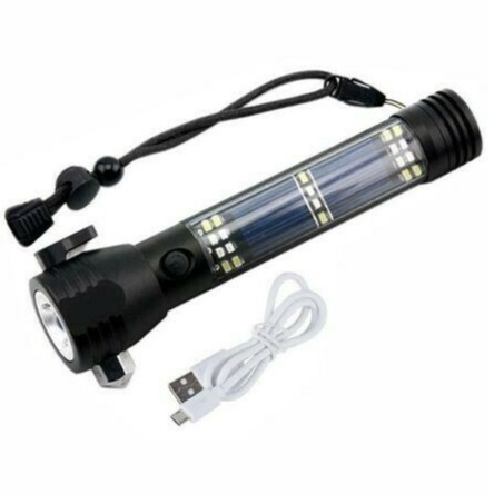 Multi-function Solar Rechargeable Torch - Electro Gadgets Online Store